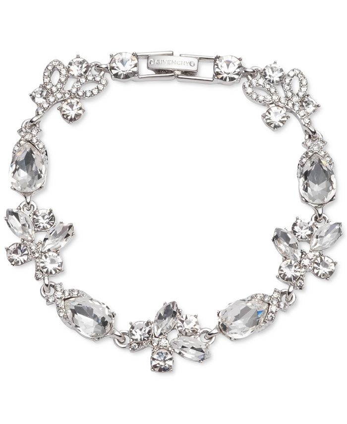 Givenchy Crystal Floral Flex Bracelet - Macy's