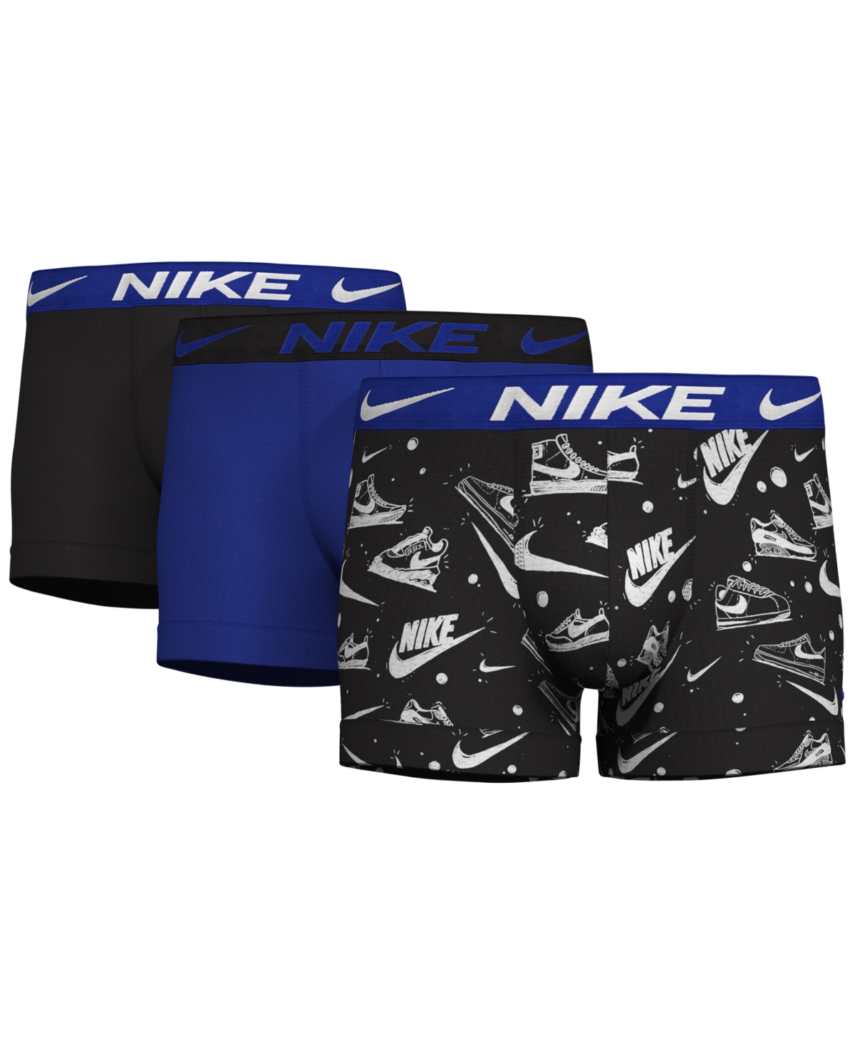 Nike Dri-fit Essential Micro Solid And Logo Boxer Briefs 3-pack In ...