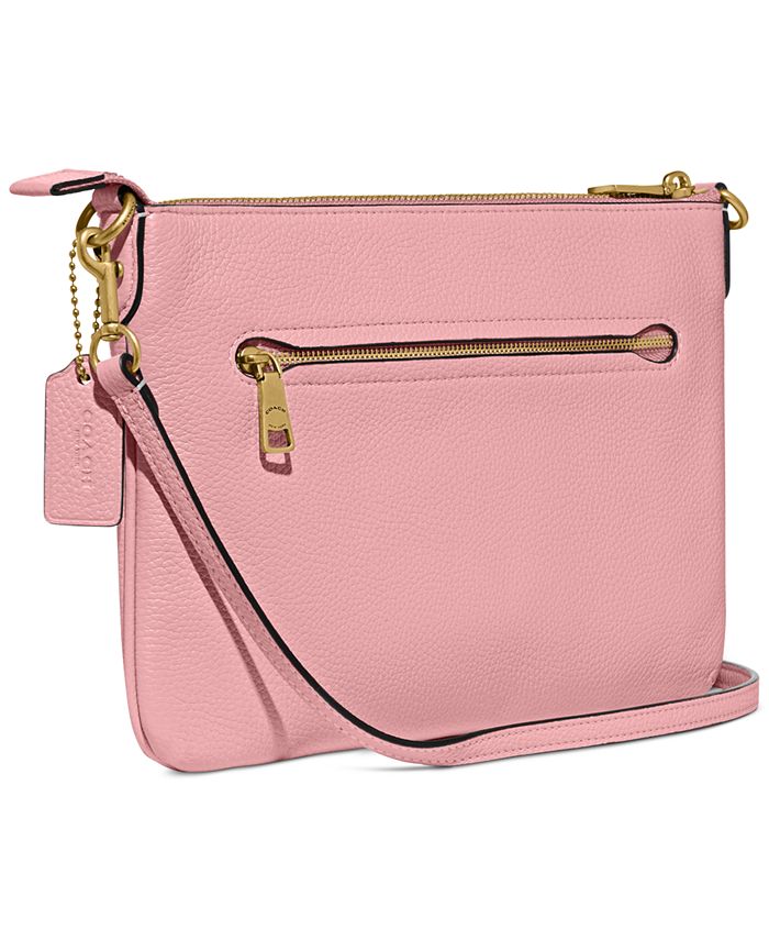 COACH Polly Polished Pebble Leather Small Crossbody - Macy's