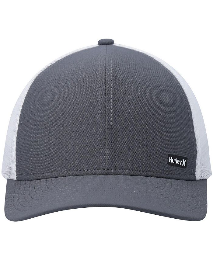Hurley Men's Graphite, White League Trucker Snapback Hat - Macy's