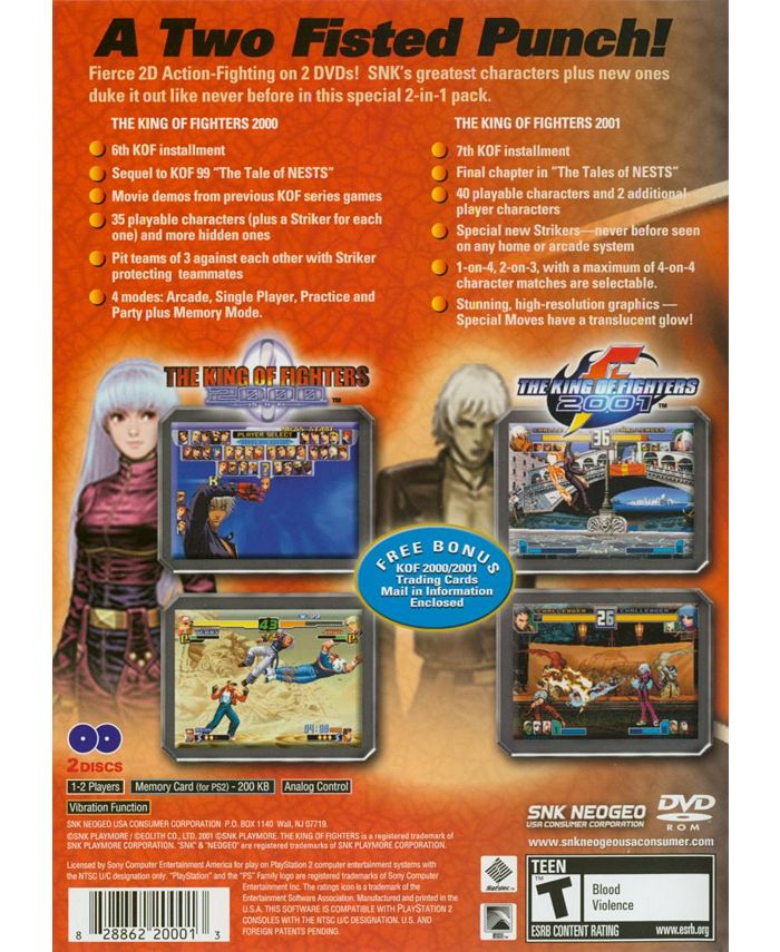 SNK King of Fighters 2000-2001 - Playstation 2 - Macy's