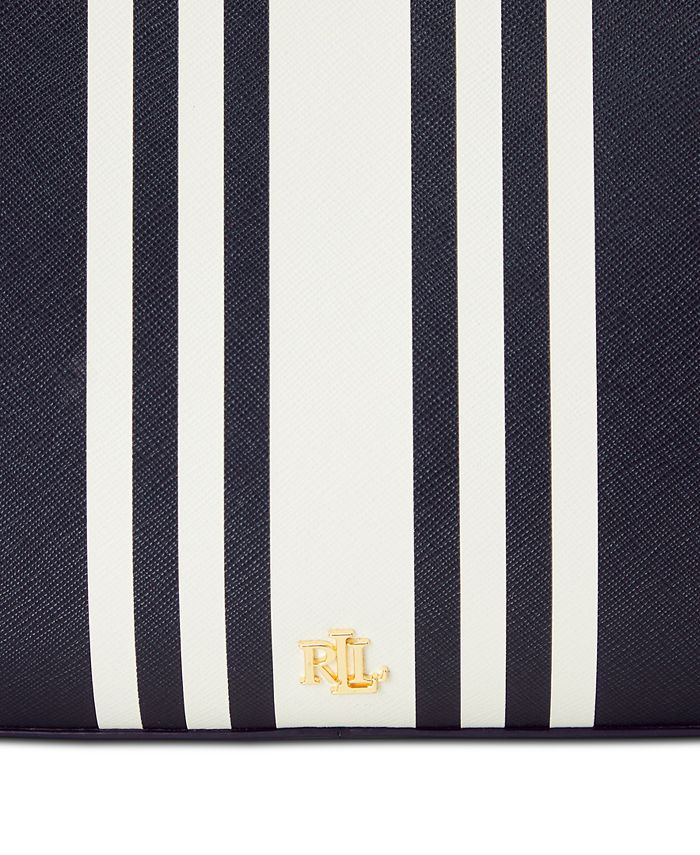 Lauren Ralph Lauren Crosshatch Leather Medium Danni Shoulder Bag - Macy's