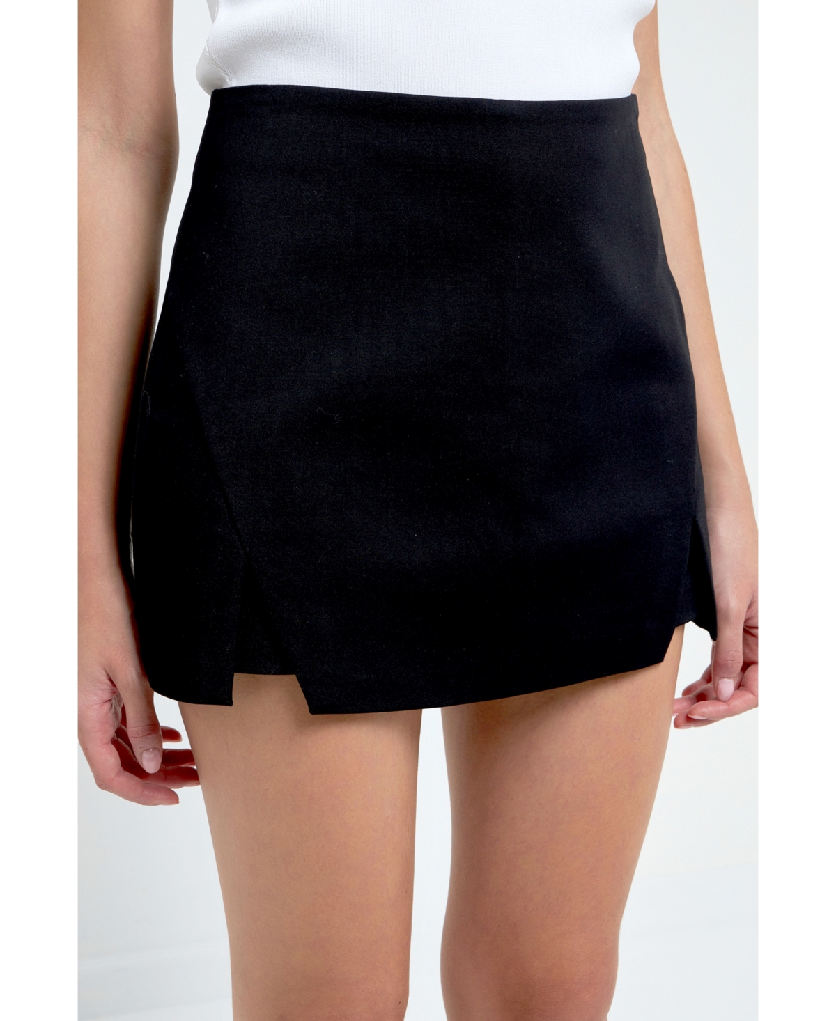 Click here for Endless rose Womens Cut Out Mini Skort - Black prices