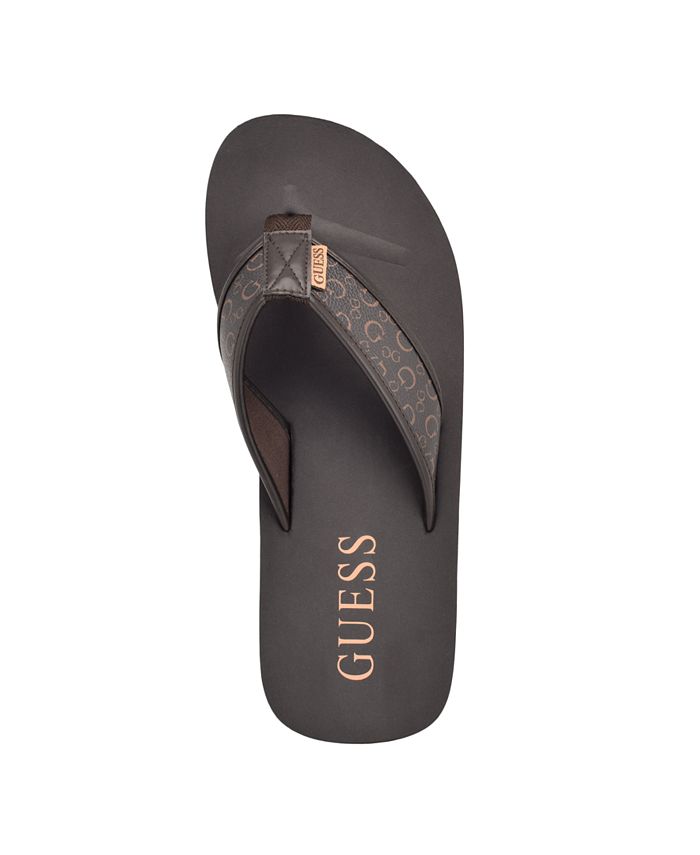 GUESS Men's Durban Flexible Casual Flip Flop Sandals - Macy's