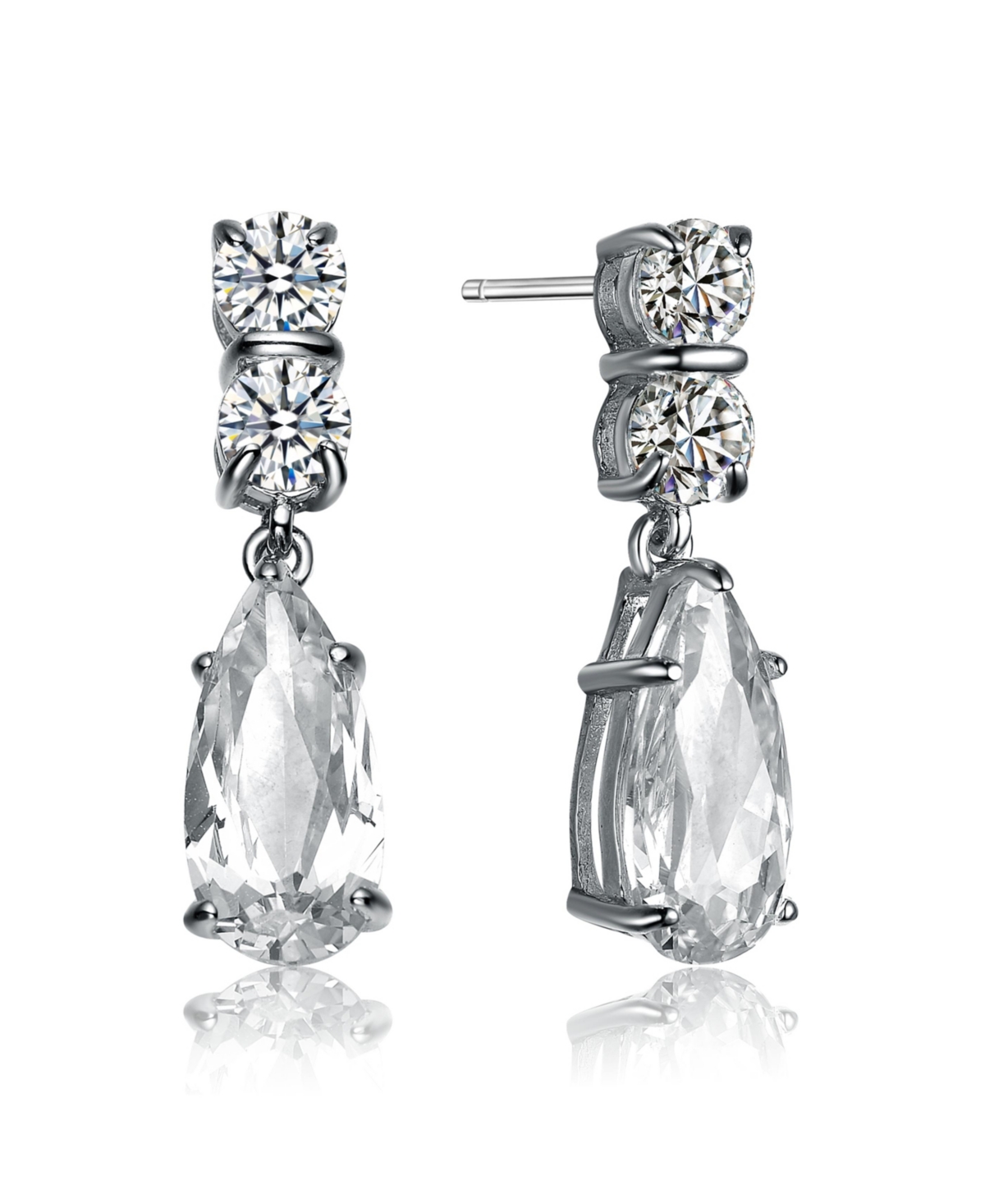 Click here for Sterling Silver Cubic Zirconia Long Narrow Teardro... prices