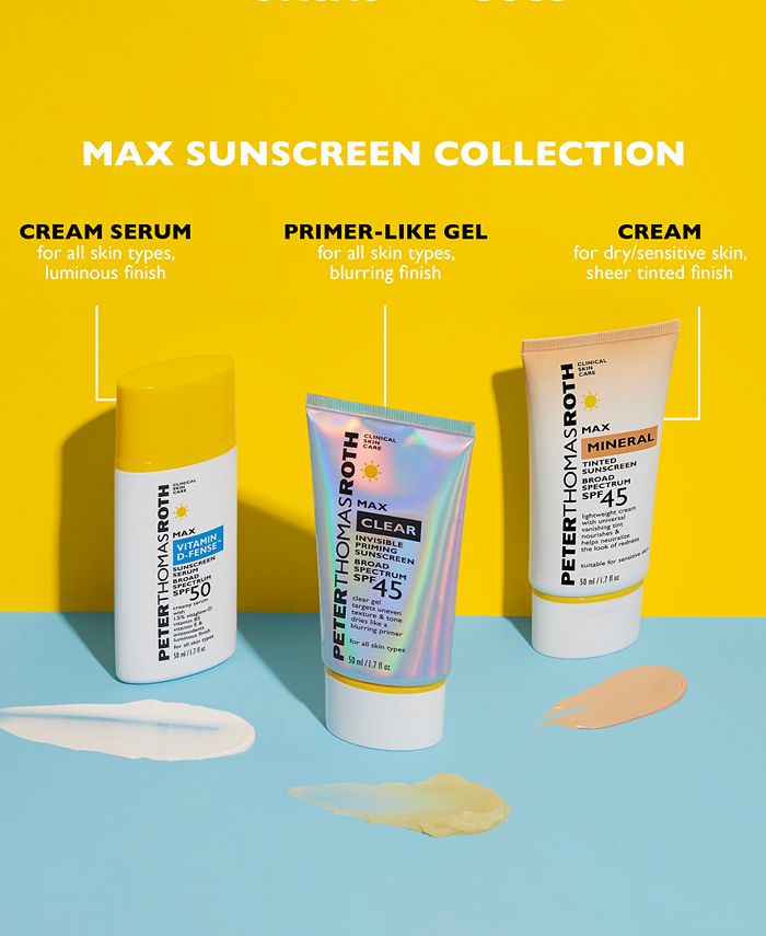 Peter Thomas Roth Max Vitamin D-Fense Sunscreen SPF 50, 1.7 oz. - Macy's
