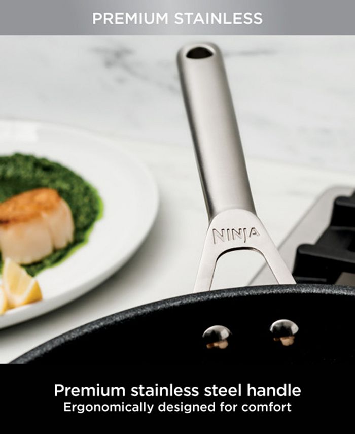 Ninja Stainless Steel 3 Piece Foodi NeverStick Stainless Bundle Fry Pan ...