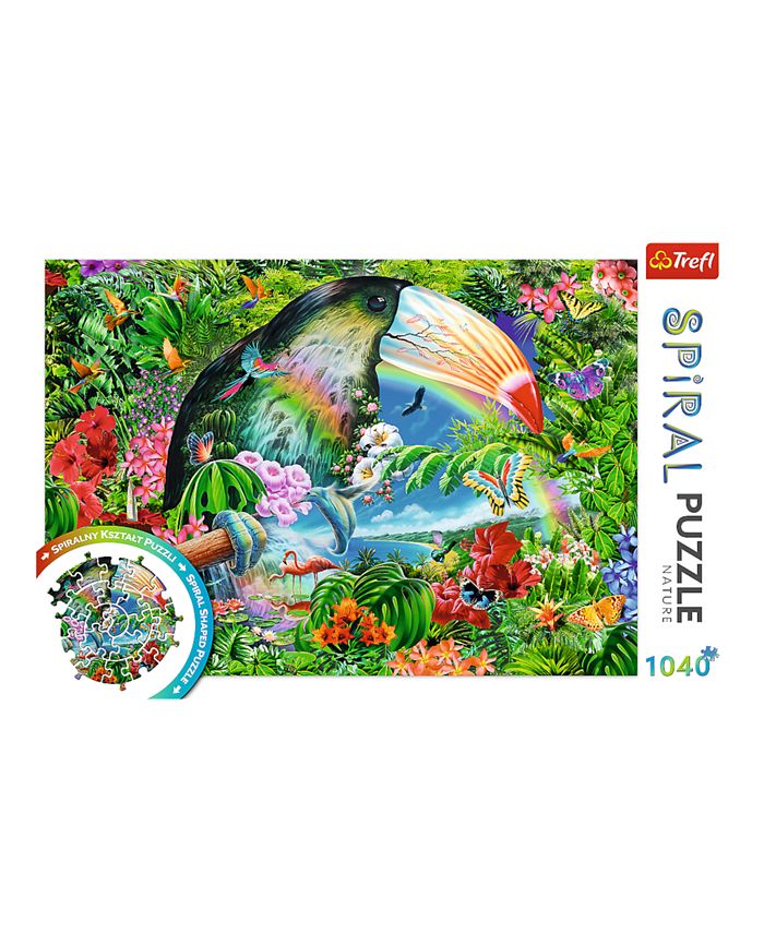 Trefl Red 1040 Piece Spiral Puzzle- Tropical Animals - Macy's