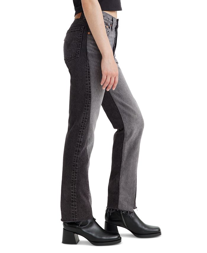 Levi's Women's 501® Spliced Mid-Rise Colorblocked Cotton Jeans - Macy's