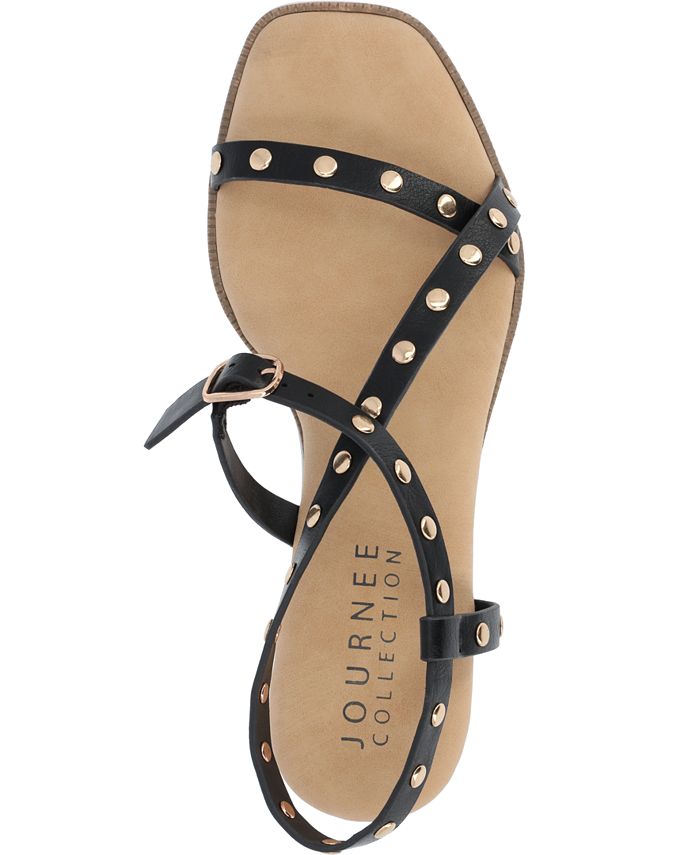 Journee Collection Women's Lindsay Studded Platform Sandals - Macy's
