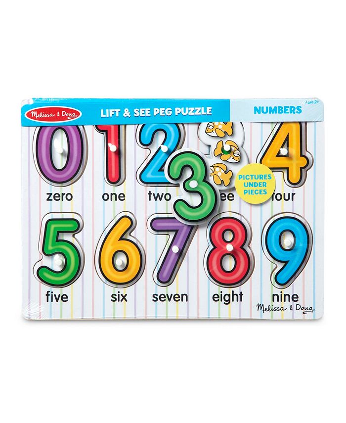 Melissa and Doug See-Inside Numbers Peg Puzzle, 10 Pieces - Macy's