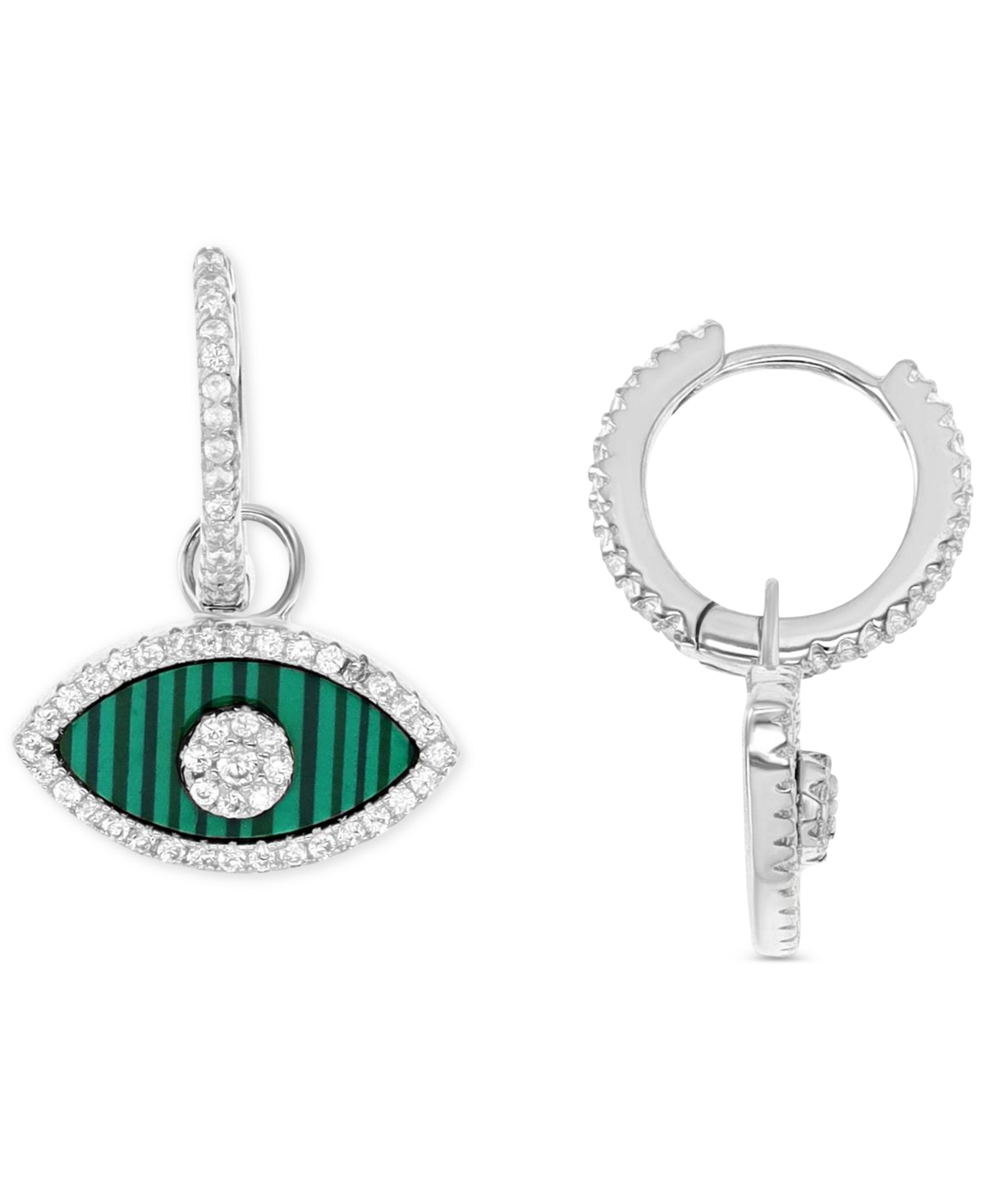 Click here for Lab-Created Malachite & Cubic Zirconia Evil Eye Da... prices
