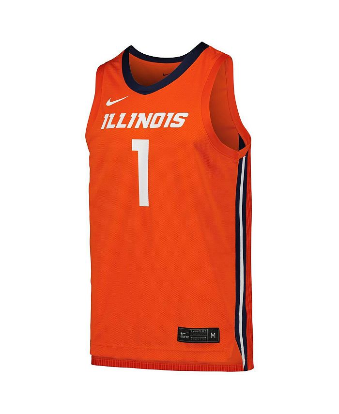 Nike Men's Orange Illinois Fighting Illini Replica Basketball Jersey ...