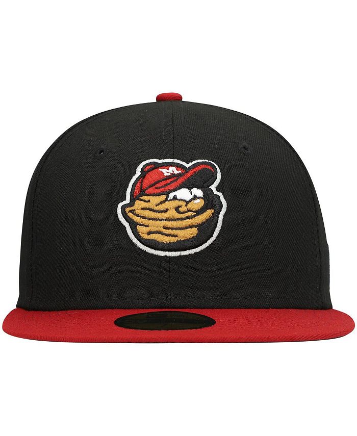 New Era Men's Black Modesto Nuts Authentic Collection Team Home 59FIFTY ...