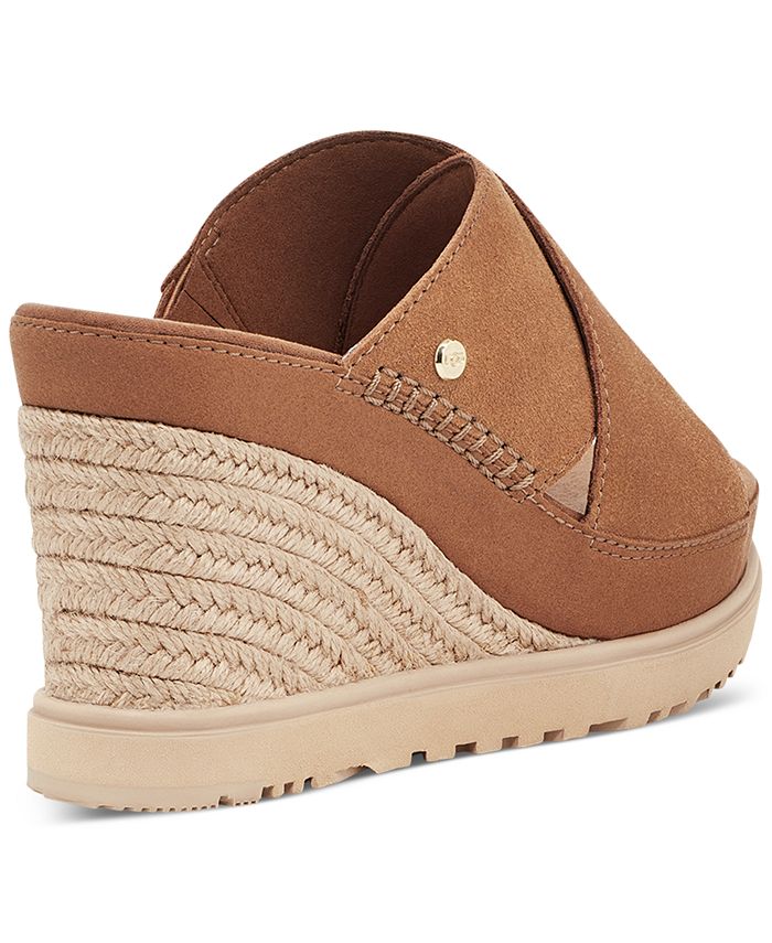 UGG® Women's Abbot Slip-On Crisscross Espadrille Wedge Sandals - Macy's