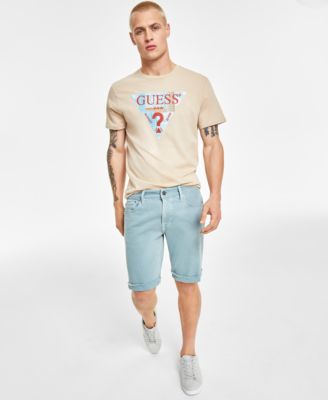GUESS Men's Regular Stretch Denim Shorts - Macy's