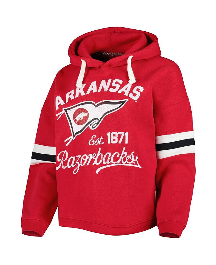 Pressbox Women's Cardinal Arkansas Razorbacks Super Pennant Pullover ...