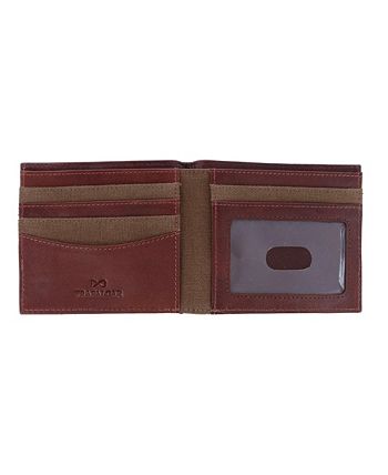 TRAFALGAR Men's Charing Cross RFID Leather & Canvas Bi-Fold Wallet - Macy's
