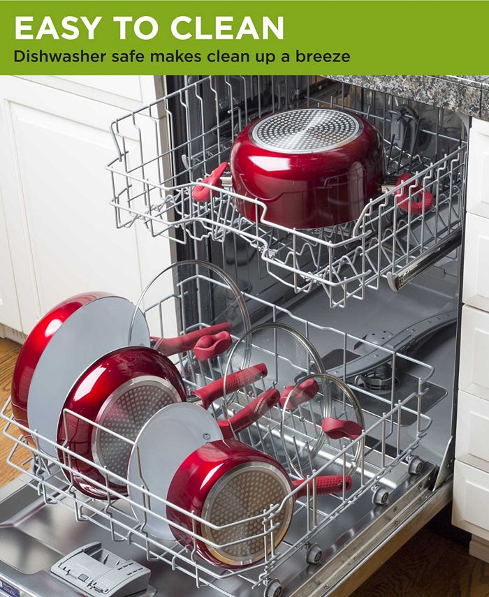 Ecolution Aluminum 8 Piece Bliss Non-Stick Cookware Set with Glass Lids ...