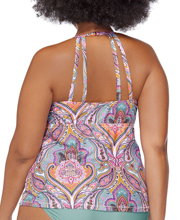 Raisins Curve Plus Size Rosalie Keyhole Tankini Swim Top - Macy's