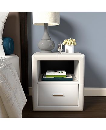 Boyd Sleep 21" Faux Leather Lombardi Upholstered Nightstand & Reviews ...