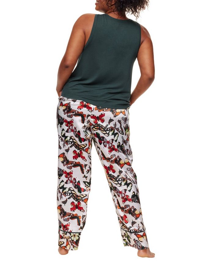 Adore Me Plus Size Alania Pajama Tank & Pants Pajama Set - Macy's