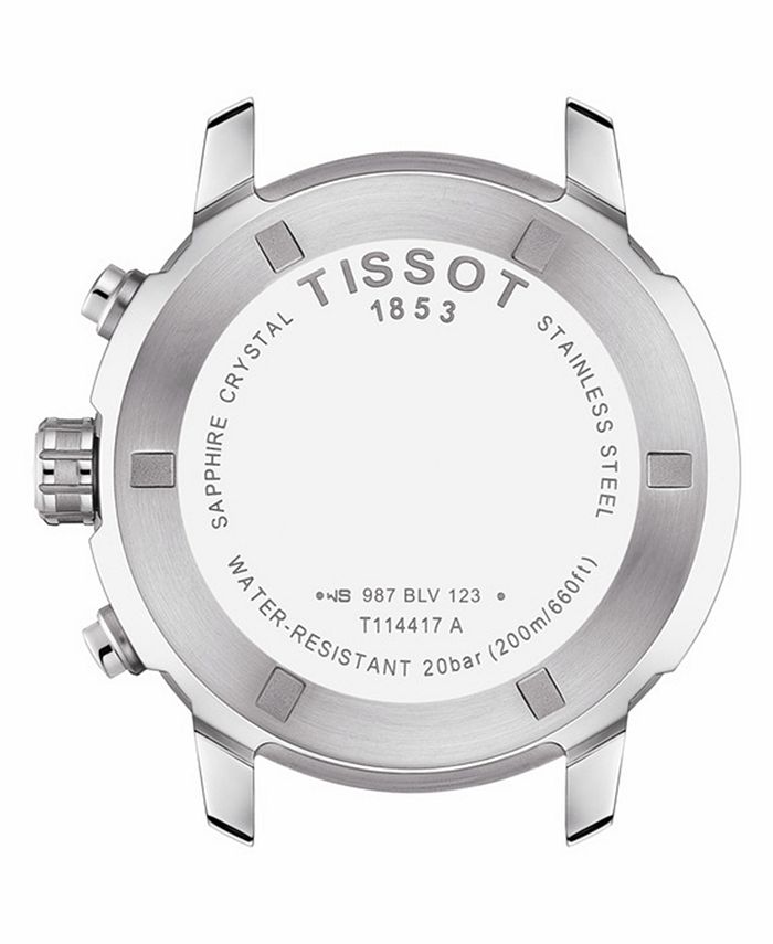 Tissot Men's Swiss Chronograph PRC 200 Red Silicone Strap Watch 42mm ...