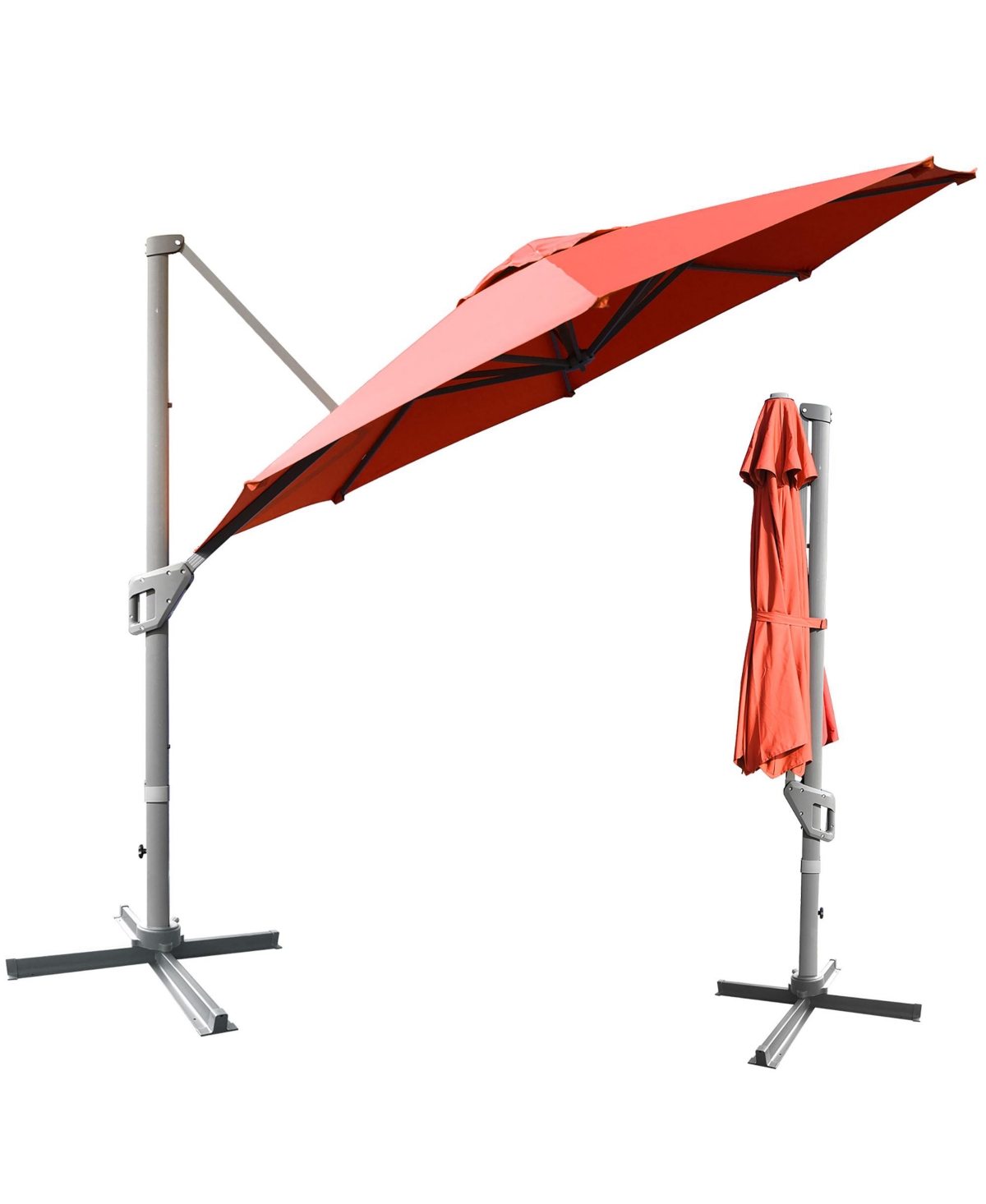 Click here for 11ft Patio Offset Umbrella Cantilever Rotation Alu... prices