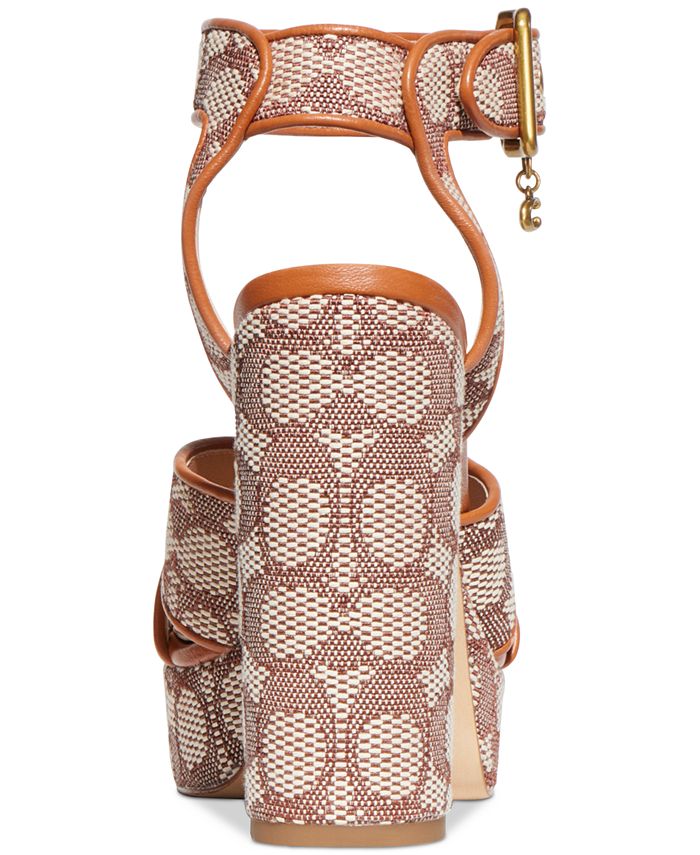 COACH Nelly Crossband Platform Dress Sandals - Macy's