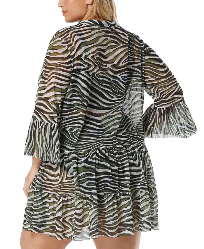 Coco Reef Women's Printed Enchant Tiered Swim Dress Cover-Up - Macy's