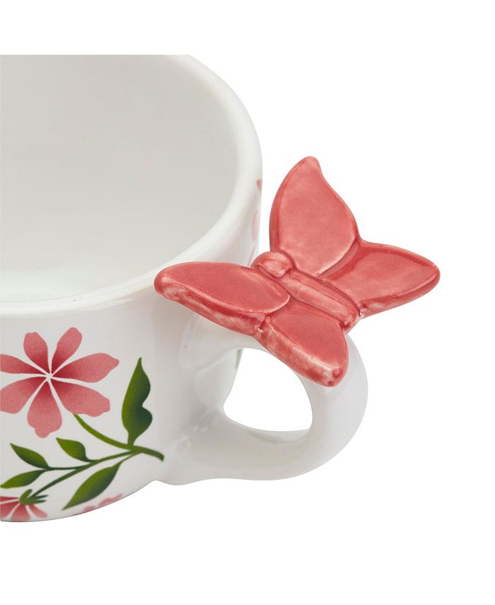 Dolly Parton Floral Butterfly Cappuccino Mugs, Set of 4 - Macy's