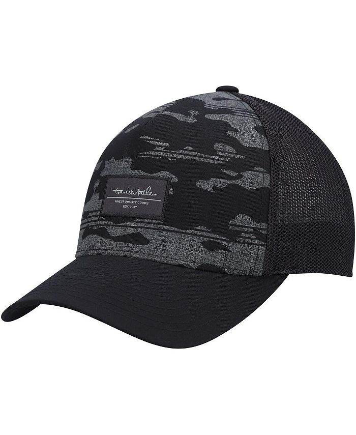 Travis Mathew Men's Black Not Shore Camo Trucker Snapback Hat - Macy's