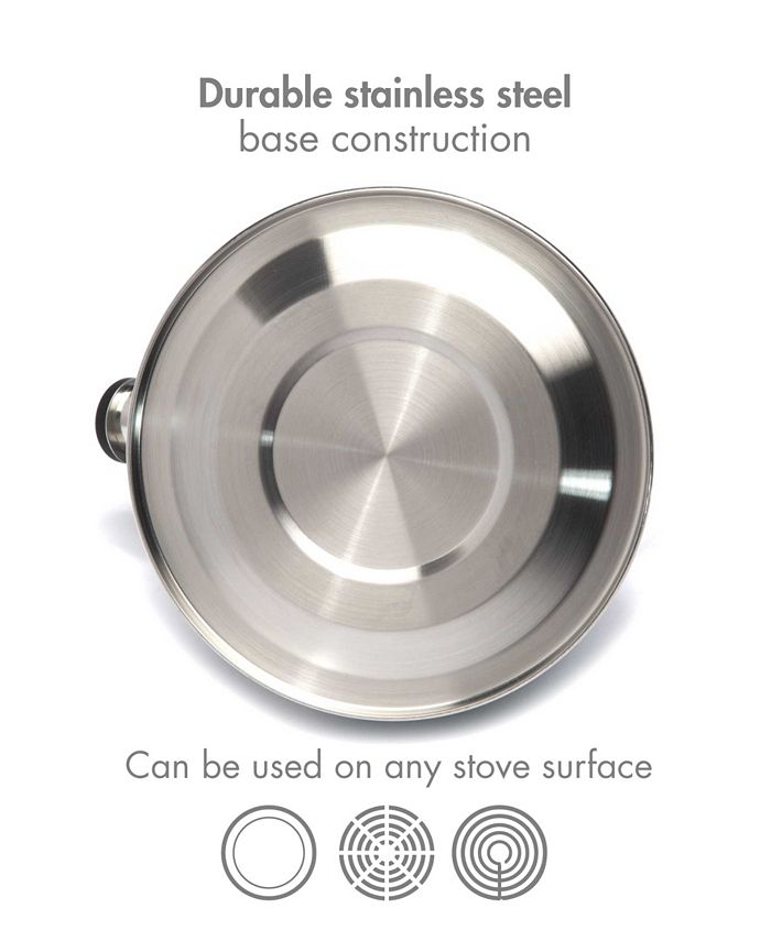 Primula Stainless Steel 2.3 Quart Chelsea Whistling Stovetop Tea Kettle ...