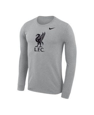 Men's Nike Heather Gray Liverpool Primary Logo Legend Performance Long ...