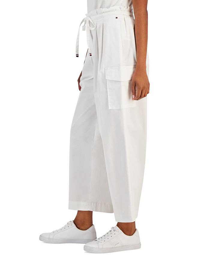 Tommy Hilfiger Women's Wide-Leg Drawstring Cargo Pants - Macy's