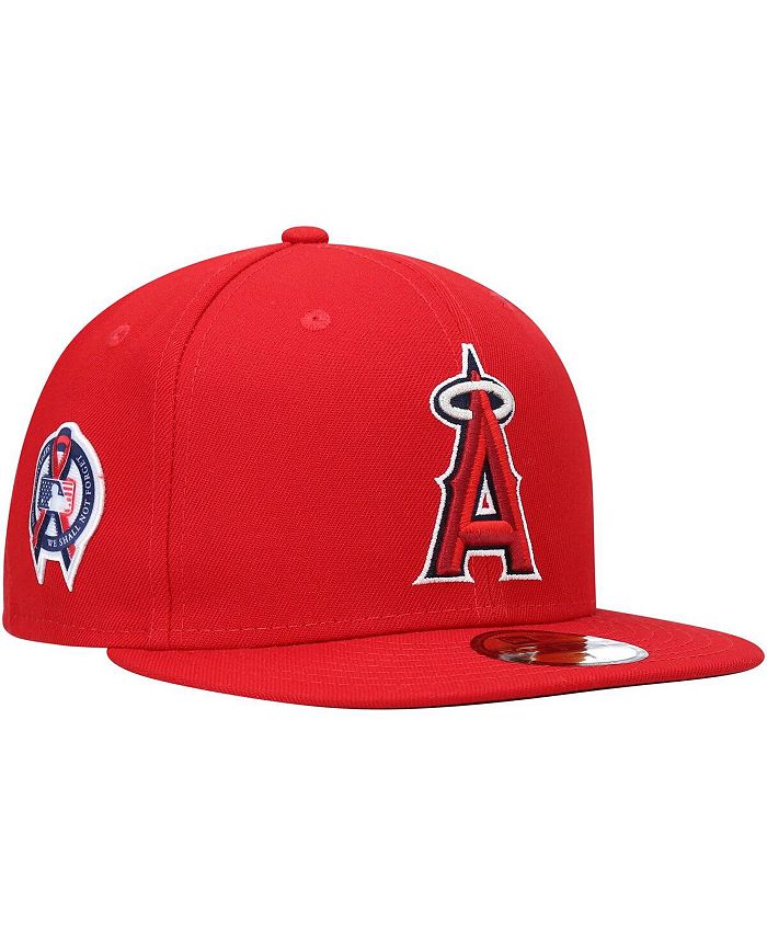 New Era Men's Red Los Angeles Angels 9/11 Memorial Side Patch 59FIFTY ...