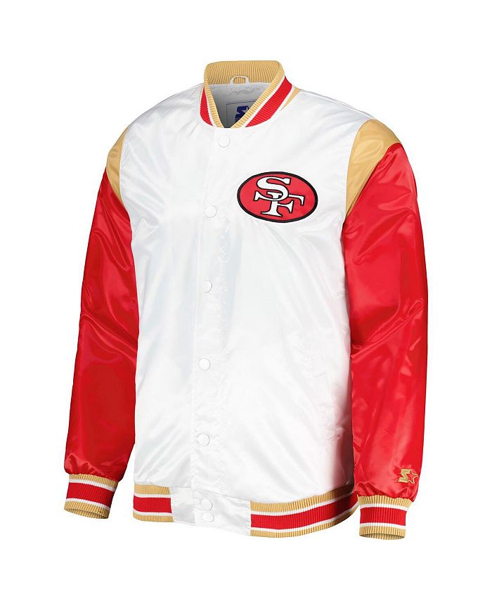 Starter Men's White San Francisco 49ers Throwback Warm Up Pitch Satin ...