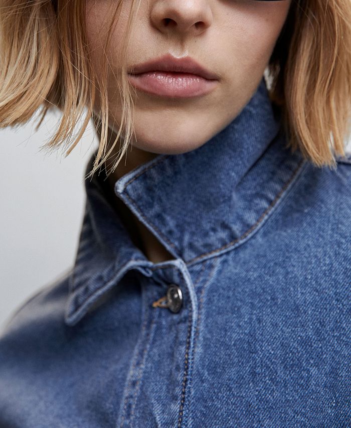 MANGO Women's Pocketed Denim Jacket - Macy's