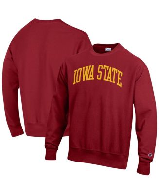 Men's Champion Cardinal Iowa State Cyclones Arch Reverse Weave Pullover ...