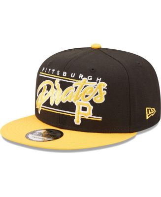 Men's New Era Black, Gold Pittsburgh Pirates Team Script 9FIFTY ...