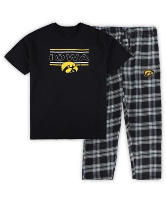 Men's Concepts Sport Black Iowa Hawkeyes Big and Tall Plaid T-shirt and ...