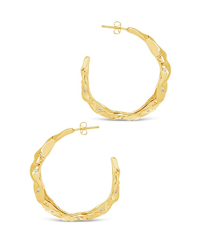 Sterling Forever Damaris Hoops - Macy's