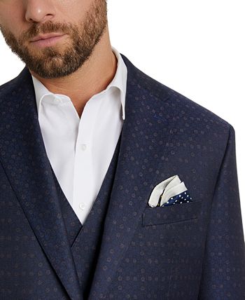 Tayion Collection Men's Classic-Fit Jacquard Suit Jacket - Macy's