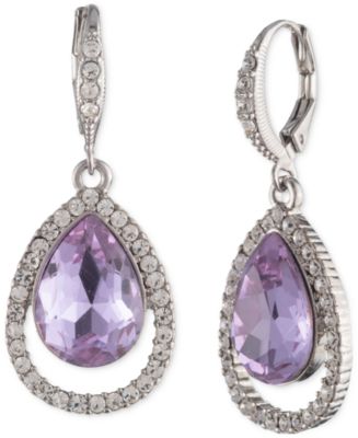 Givenchy Crystal Open Pavé Pear Drop Earrings - Macy's