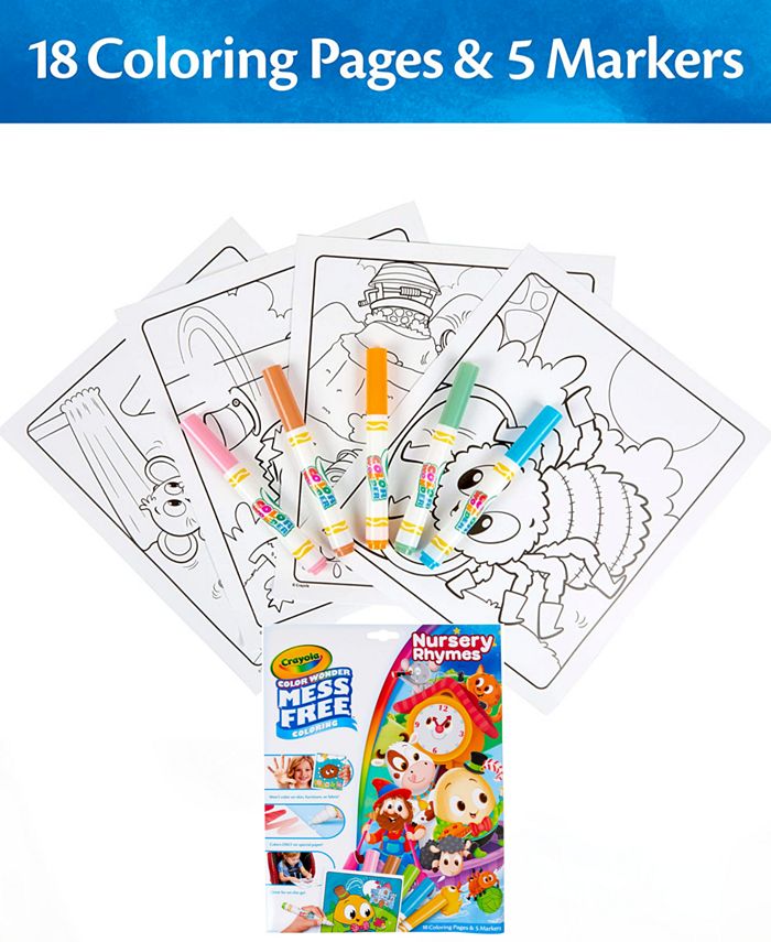 Crayola Color Wonder Nursery Rhymes Mess Free Coloring Pages Set - Macy's