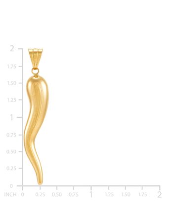 Macy's Men's Polished Cornicello Horn Pendant in 10k Gold - Macy's
