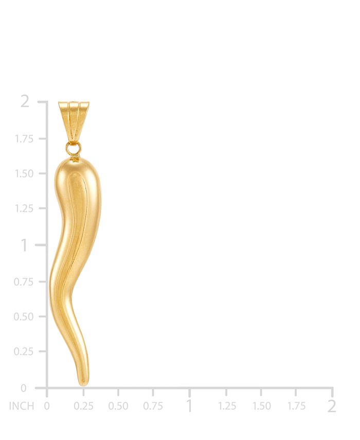 Macy's Men's Polished Cornicello Horn Pendant in 10k Gold - Macy's