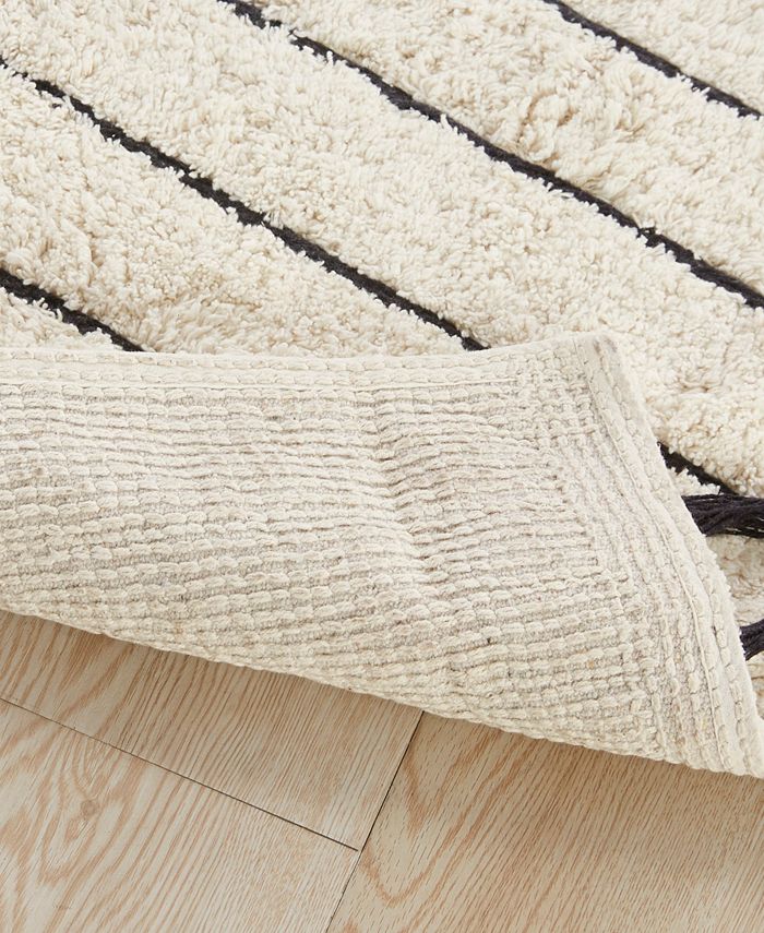 INK+IVY Arbor 20x32" Stripe Tassel Cotton Tufted Rug - Macy's