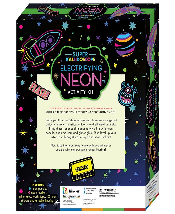 Kaleidoscope Super Electrifying Neon Activity Kit Space Themed Coloring ...