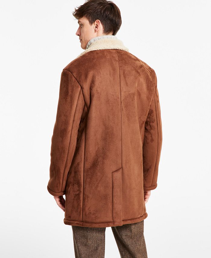 Ben Sherman Men's Shearling Classic Fit Overcoats - Macy's